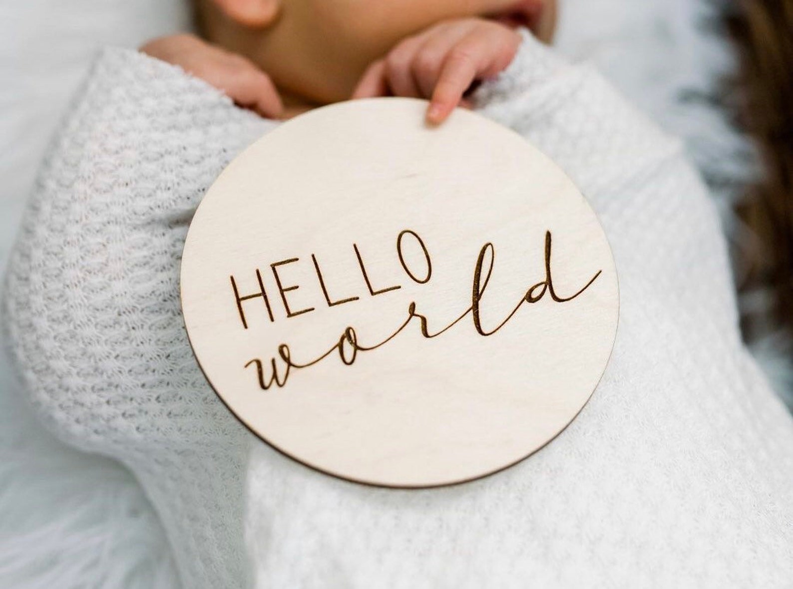 Hello World Sign Hello World Hello Baby Announcement - Etsy