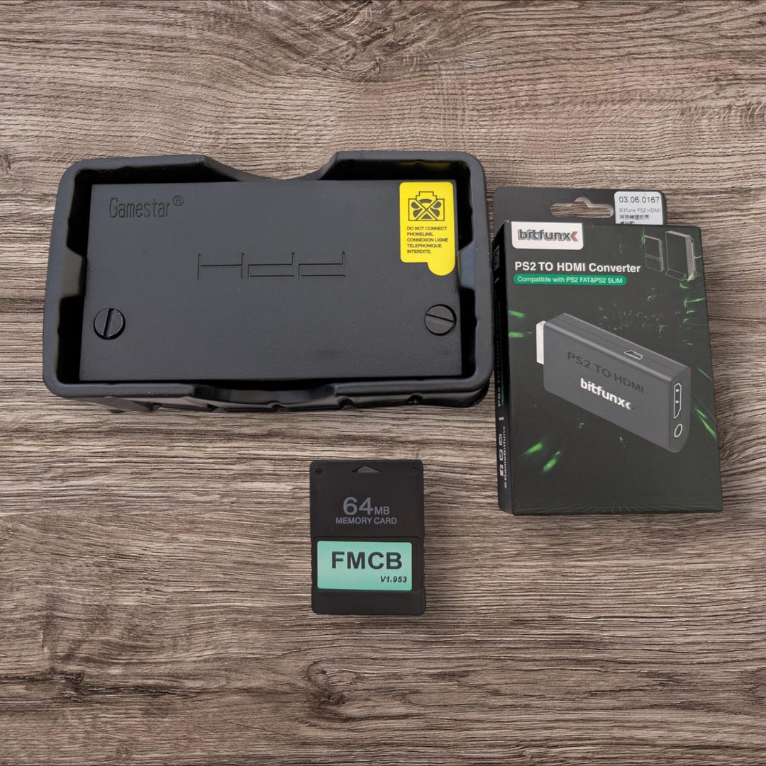 Ps2 Playstation Hard Drive HDD Adapter, Hdmi Adapter FMCB Memory Card ...