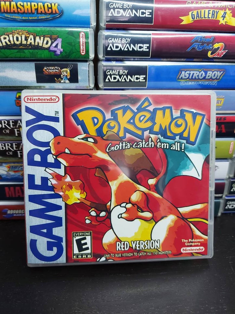 Genuine Nintendo Gameboy Advance Pokemon Red Custom - Etsy