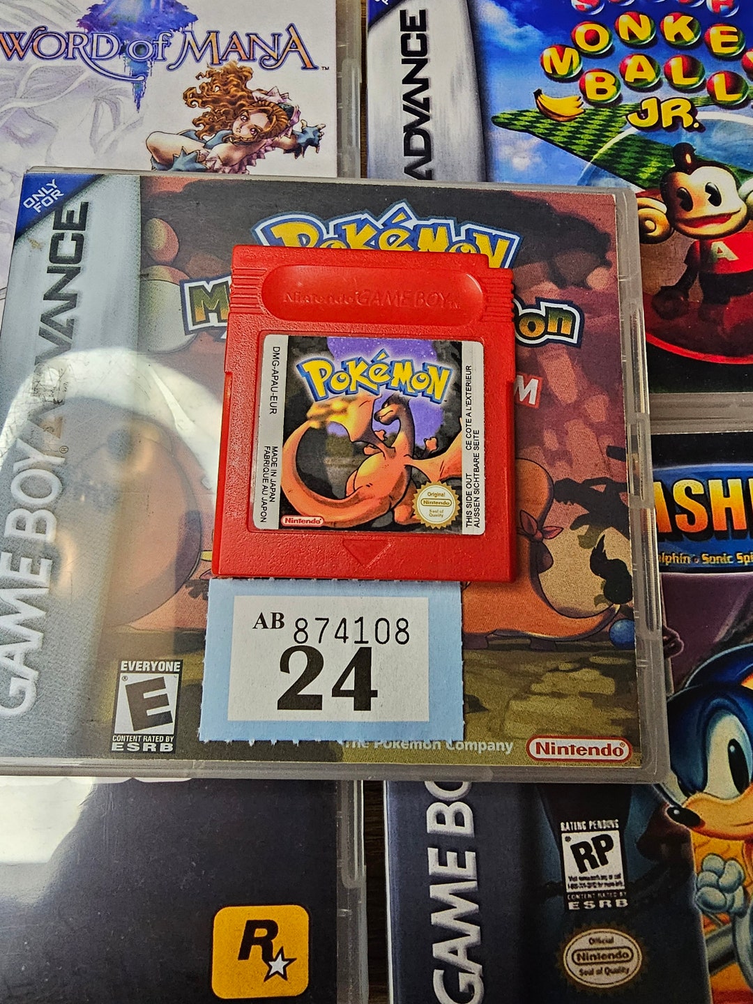 Genuine Nintendo Gameboy Advance Pokemon Red 24 - Etsy