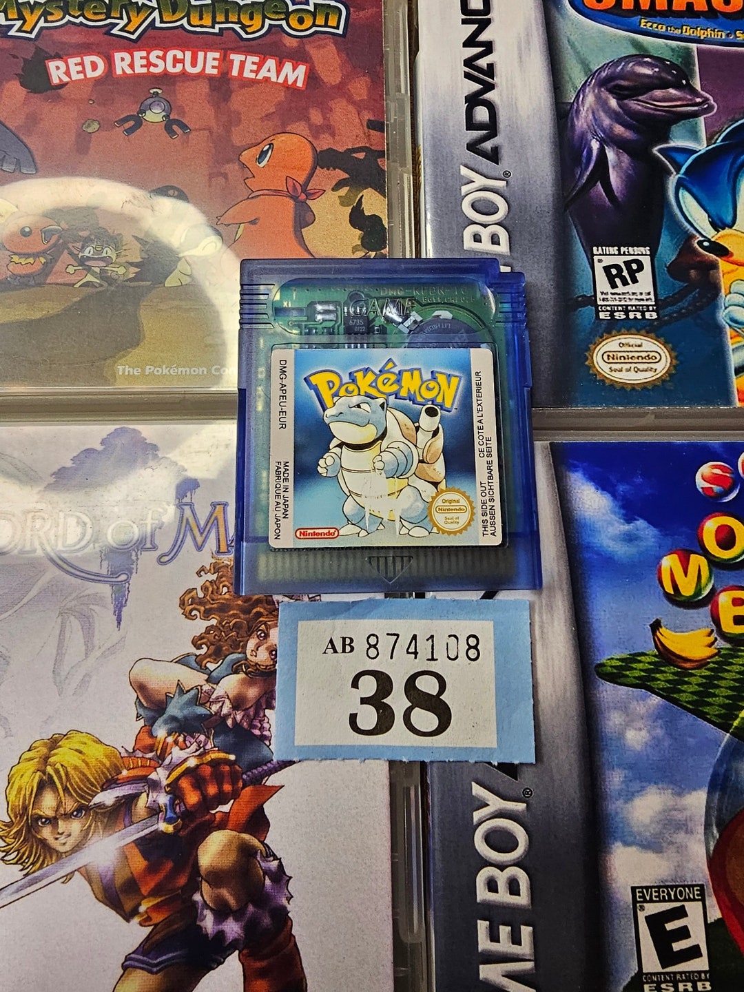 Genuine Nintendo Gameboy Advance Pokemon Blue 38 - Etsy