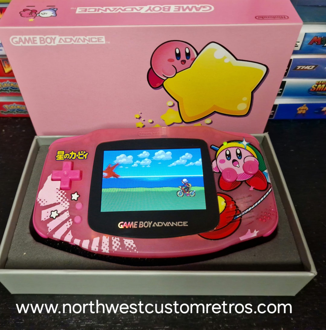 Nintendo Gameboy Advance Kirby Shell, Funnyplaying Laminated Ips / Ags ...