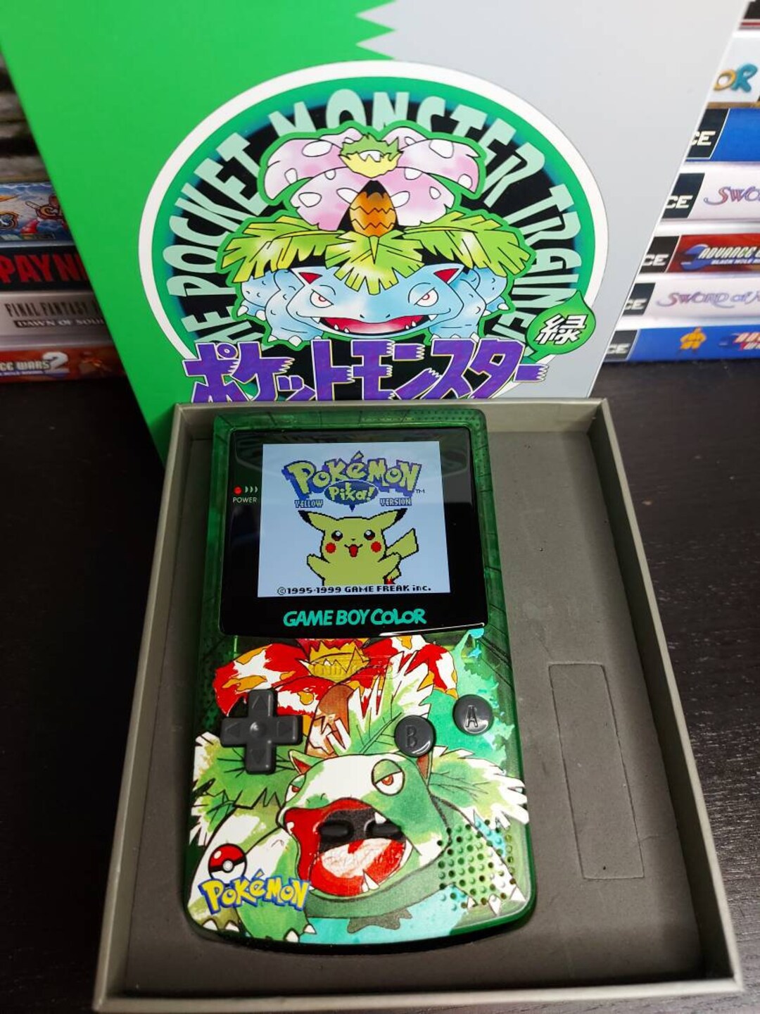 Nintendo Gameboy Color Uv Printed Venusaur Shell Retro Pixel Q5 Ips ...