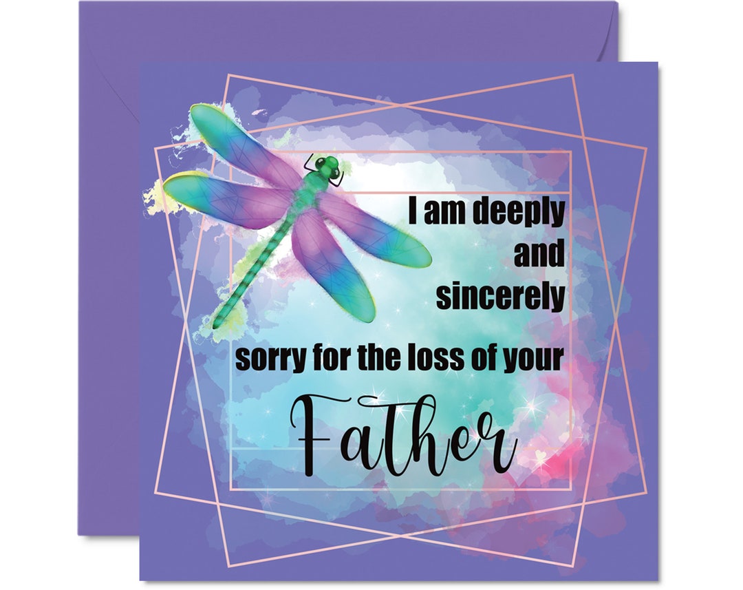 Sympathy Cards Sorry Loss of Father Sorry Mourning Bereavement Cards ...