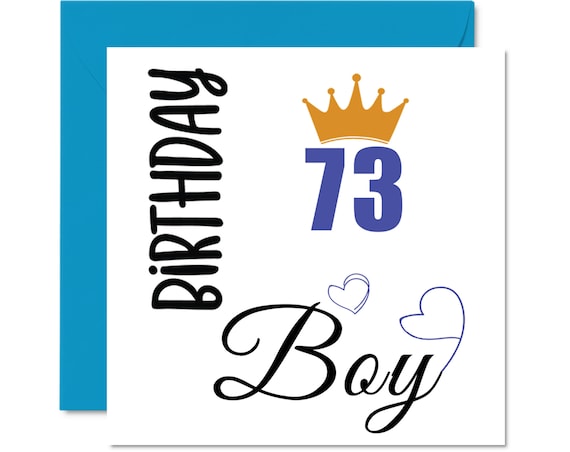 73rd Birthday Card Men Birthday Boy Happy Birthday 73 Year - Etsy
