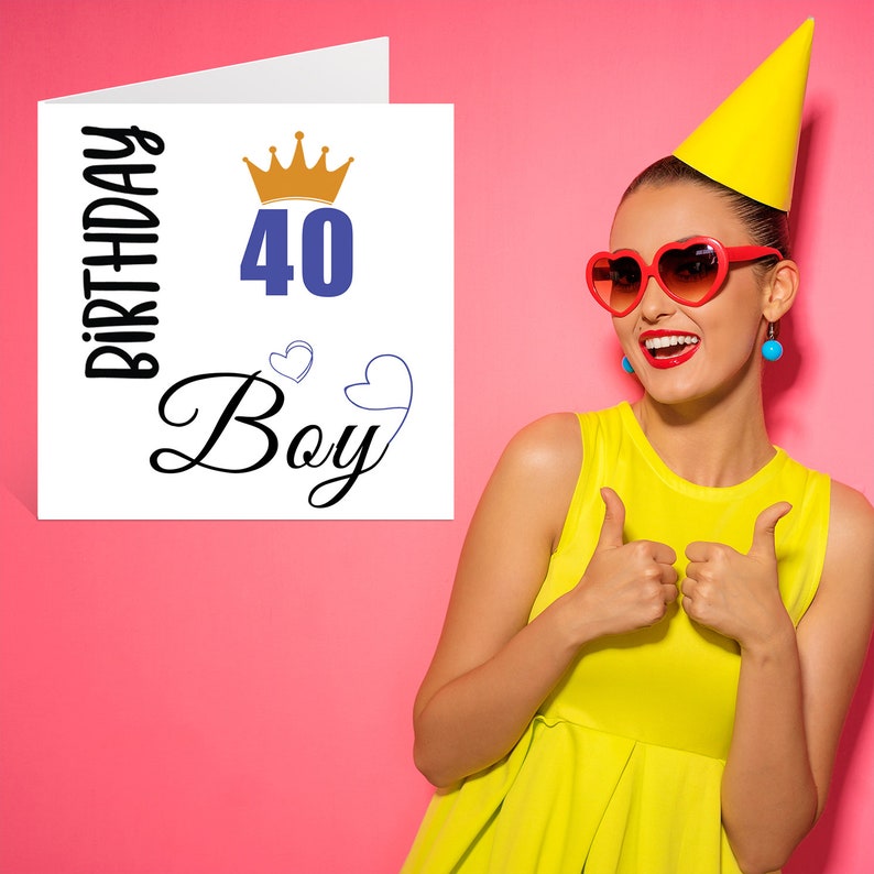 40th Birthday Card Men Birthday Boy Happy Birthday Cards - Etsy UK
