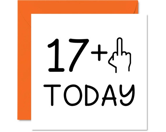 18th Rude Birthday Card Funny for Women Men Novelty Middle | Etsy