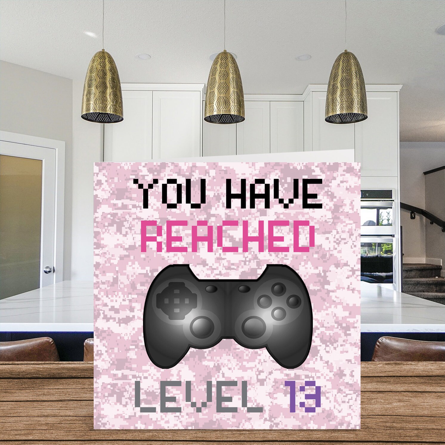 13th Gamer Birthday Card Level 13 Girls Birthday Cards Teenager Games ...