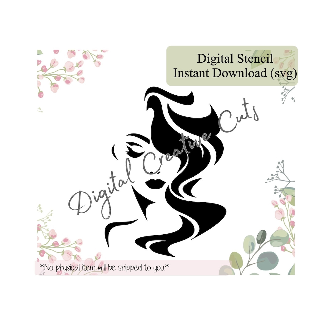 Beauty Salon Hair Dresser Cookie Stencil Digital Instant Download SVG ...