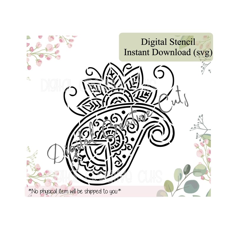 Mehndi Paisley - Etsy