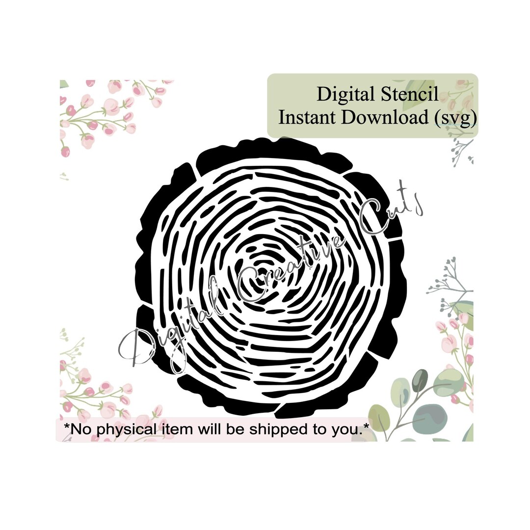 Tree Stump Cookie Stencil Digital Instant Download SVG File Personal ...