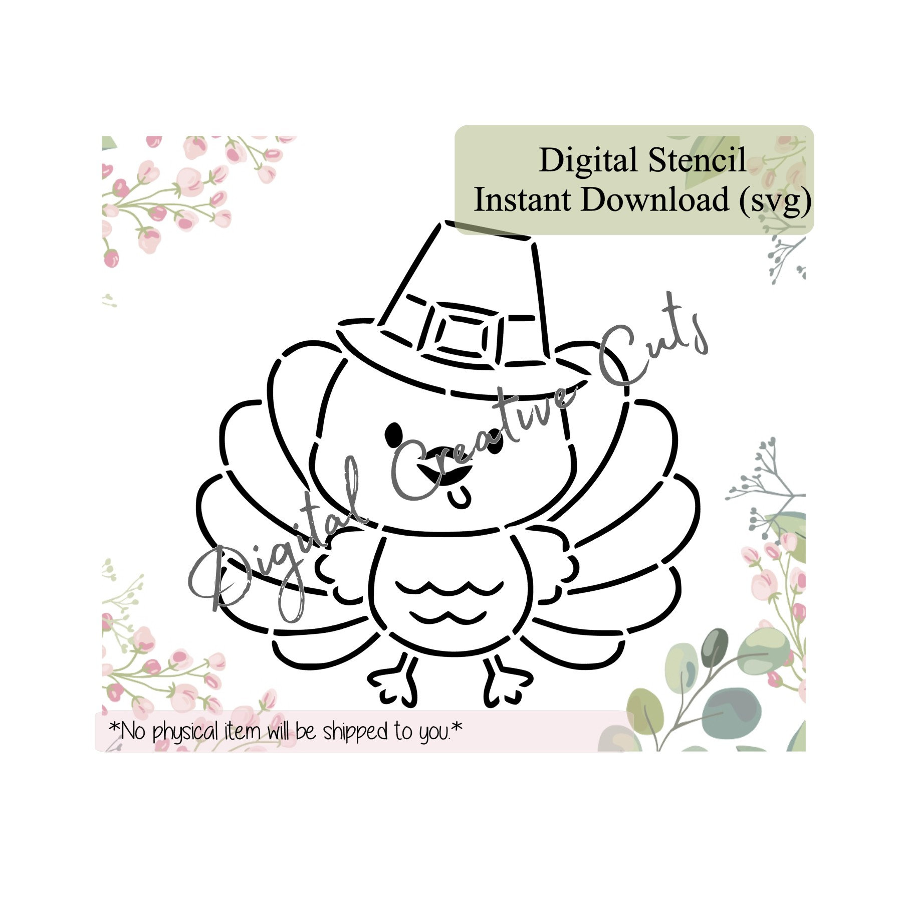 Cooked Turkey Stencil