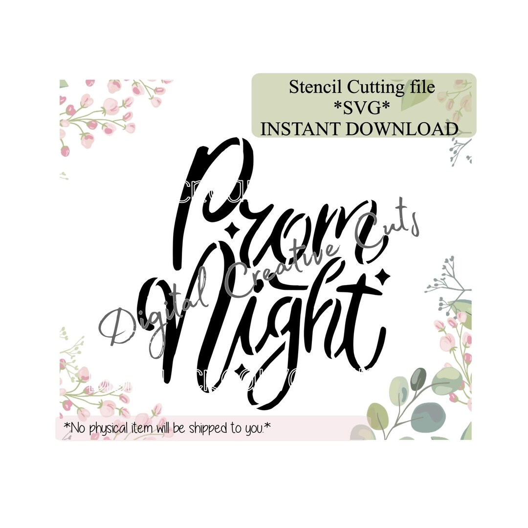 Prom Night Cookie Stencil Download SVG Cutting File Personal Use Only ...
