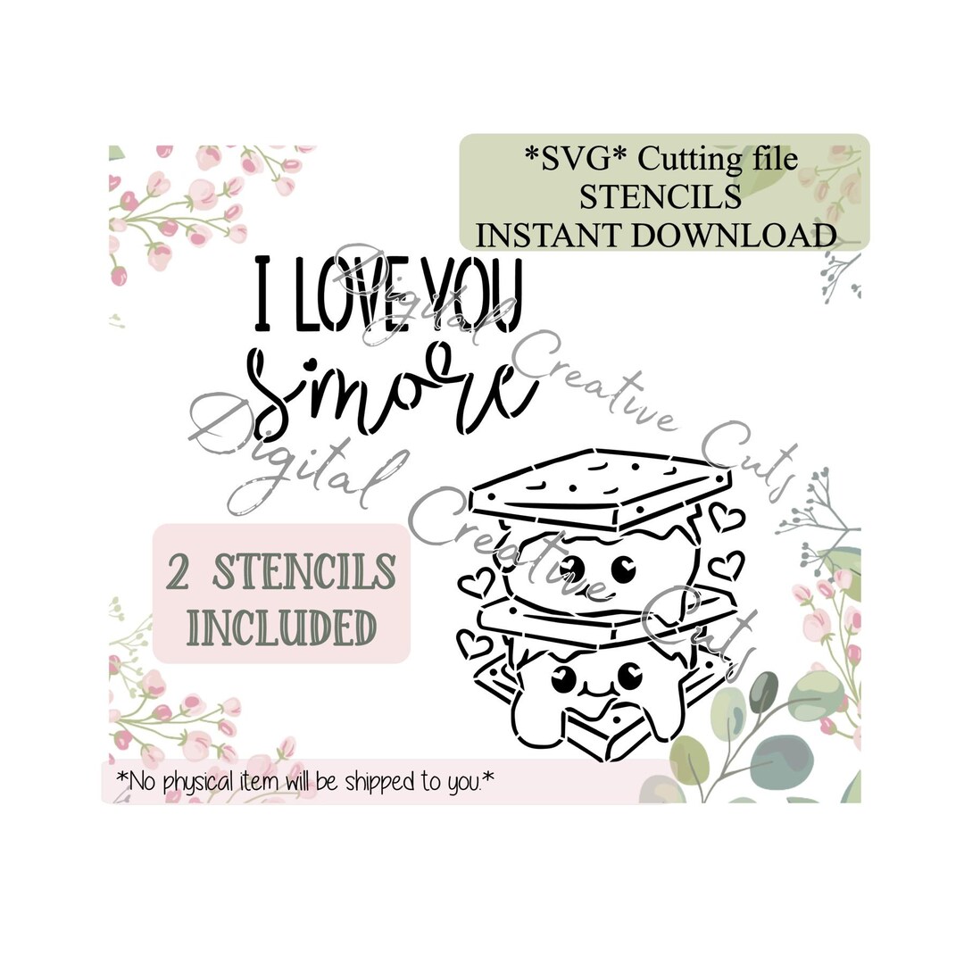 Valentine's Day Smore Set Cookie Stencils SVG Cutting File Instant ...
