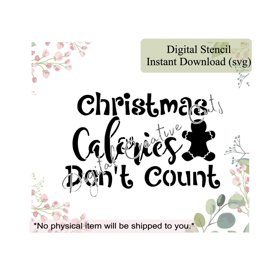 Christmas Words Cookie Stencil Digital Instant Download SVG File ...
