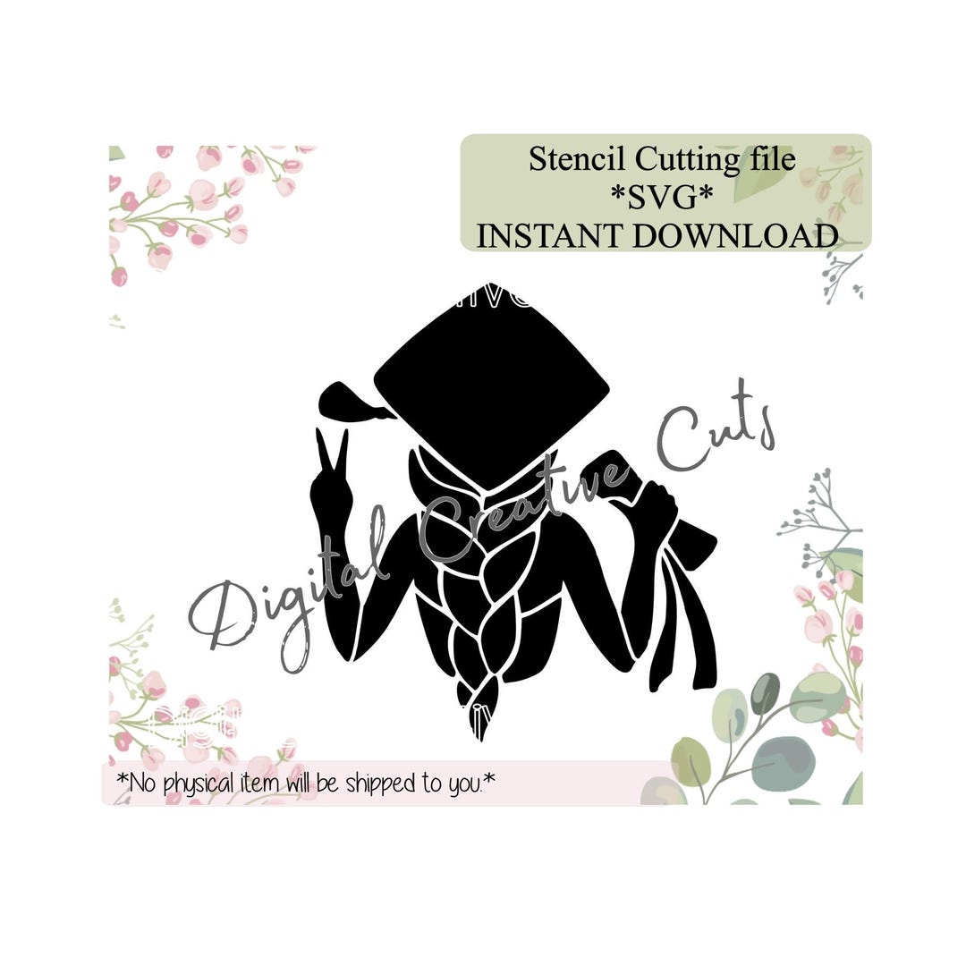 Graduate Girl Cookie Stencil Download SVG Cutting File Personal Use ...