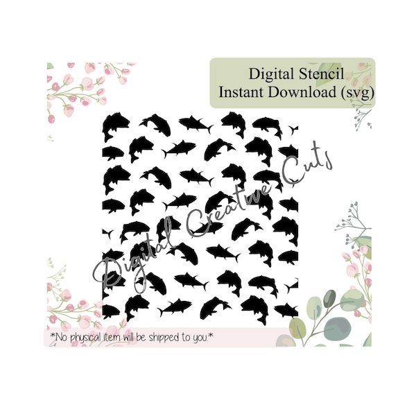 Fishing Stencil - Etsy