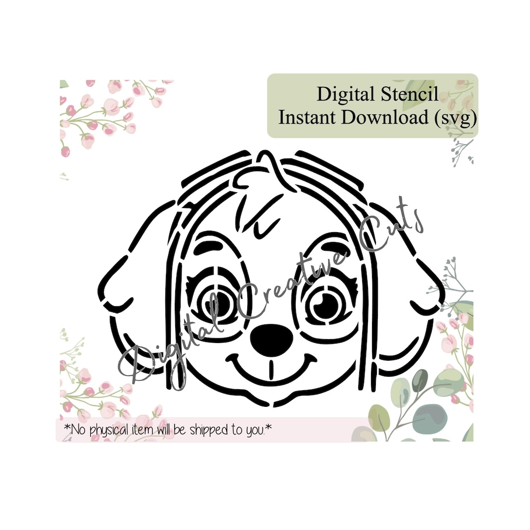 Dog PYO Cookie Stencil Digital Download SVG Cutting File Personal Use ...