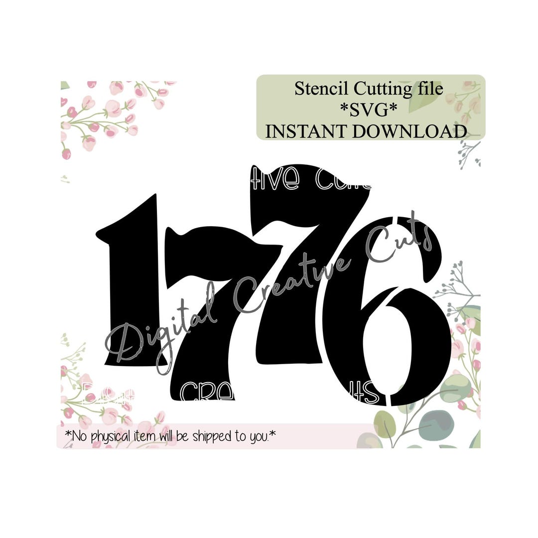 Independence Day 1776 Cookie Stencil Download SVG Cutting File Personal ...