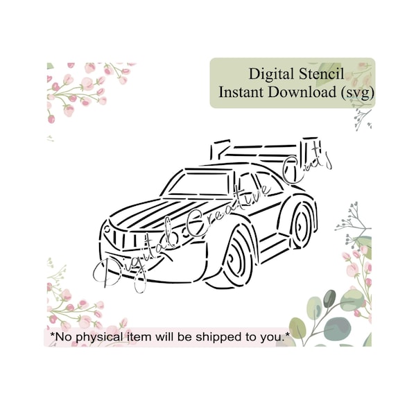 Racing Car Pyo Stencil - Etsy