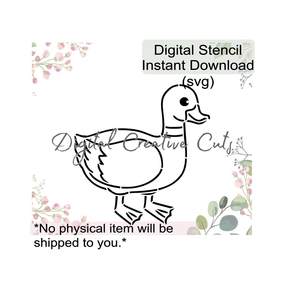 Duck Farm Animal PYO Cookie Stencil Digital Instant Download SVG File ...