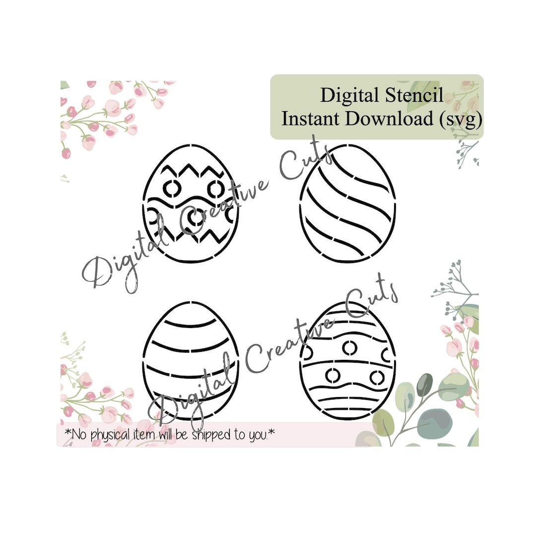 Mini Easter Eggs PYO Cookie Stencil Digital Download SVG Cutting File ...