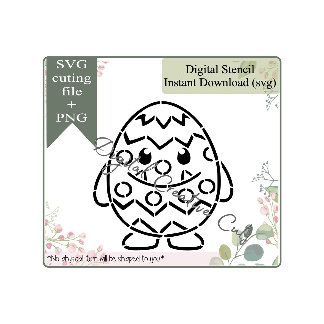 Easter Monster Egg PYO Cookie Stencil Digital Download SVG Cutting File ...