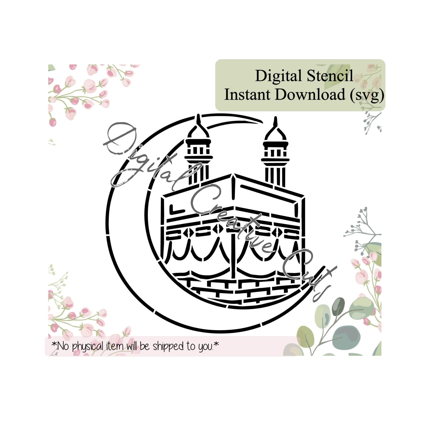 Mecca Kaaba PYO Cookie Stencil Digital Download SVG Cutting File ...