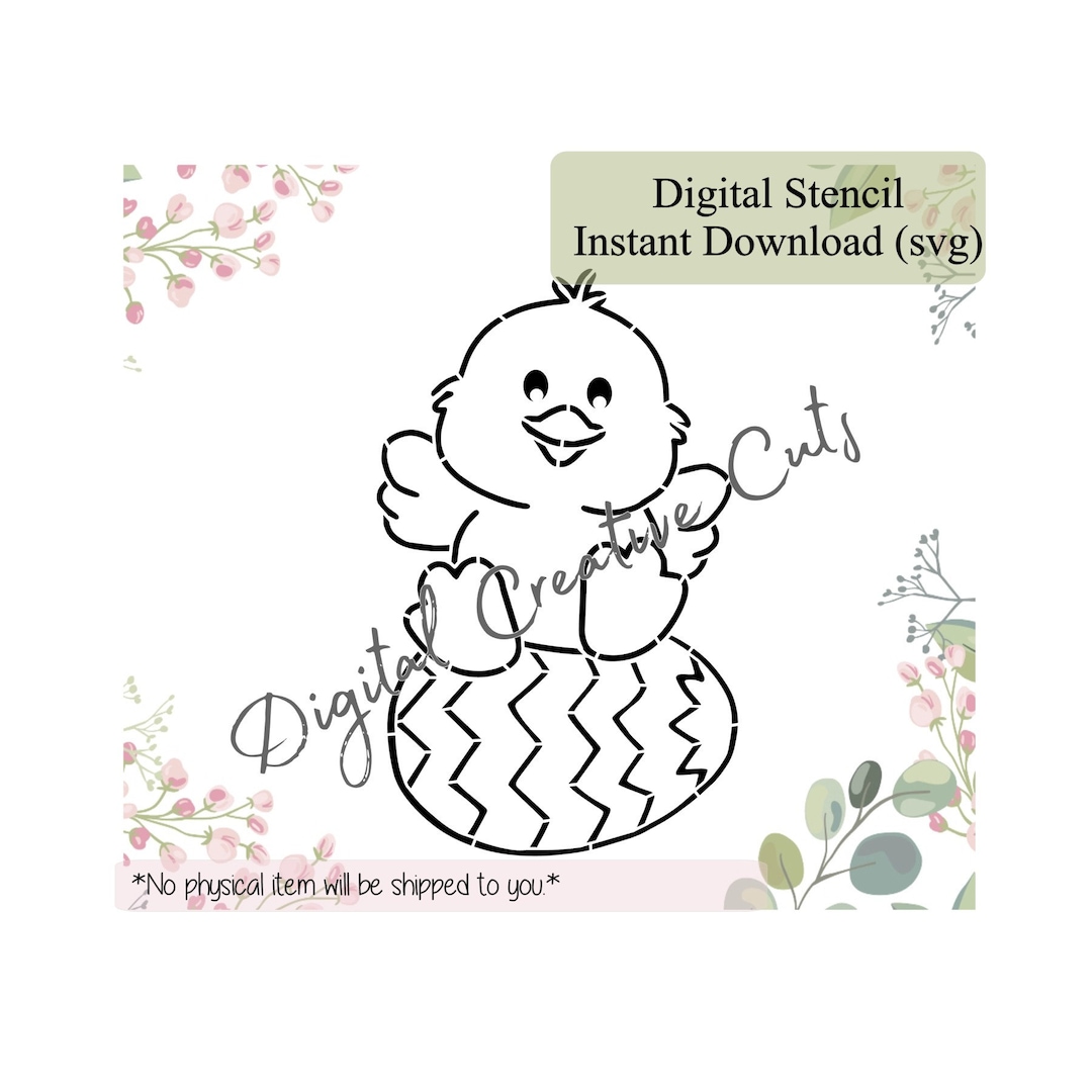 Easter Chick PYO Cookie Stencil Digital Download SVG Cutting File ...