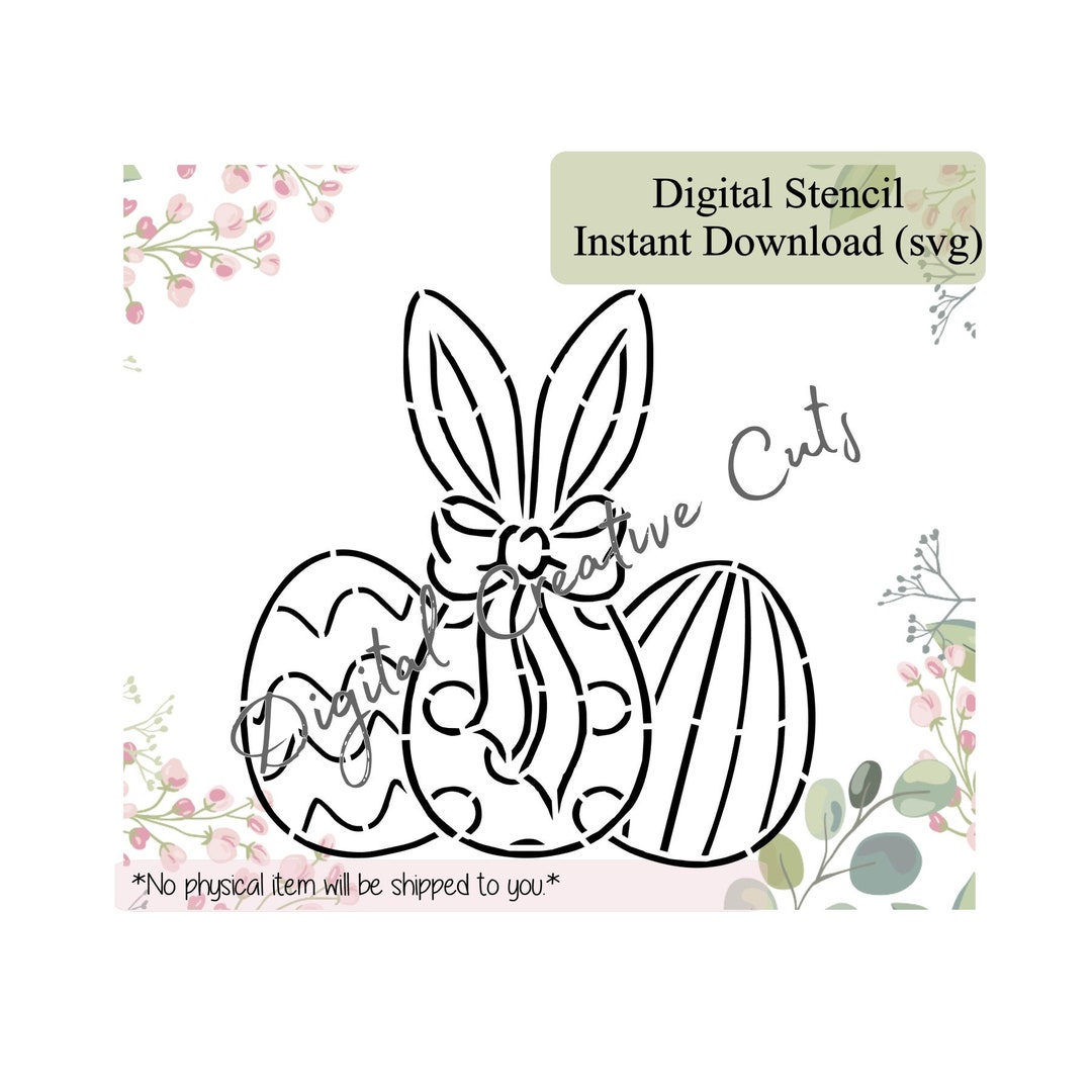 Easter PYO Cookie Stencil Digital Download SVG Format File Personal Use ...