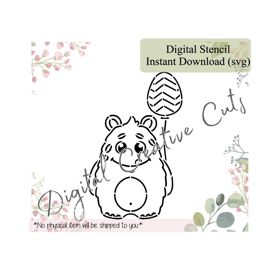 Easter Monster PYO Cookie Stencil Digital Download SVG Cutting File ...
