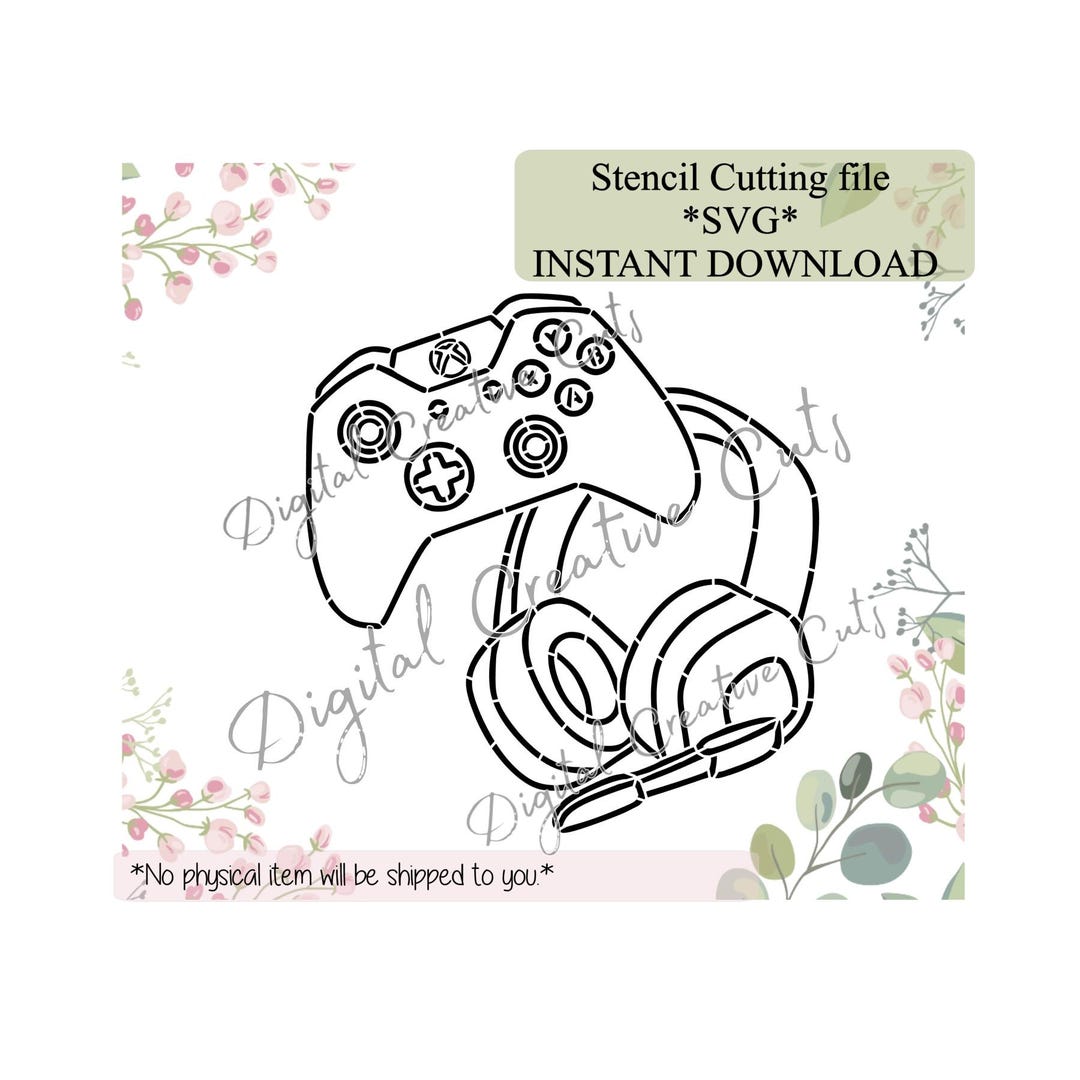 Gaming Video Game PYO Cookie Stencil Instant Download SVG Cutting File ...