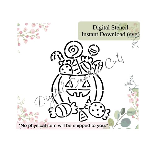 Halloween PYO Cookie Stencil Digital Download SVG Format File - Etsy