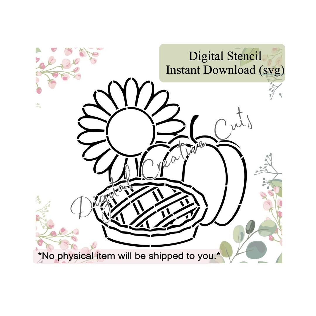 Fall Thanksgiving PYO Cookie Stencil Digital Download SVG Format File ...