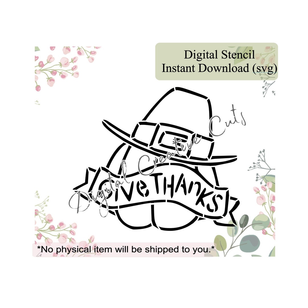 Fall Thanksgiving PYO Cookie Stencil Digital Download SVG Format File ...