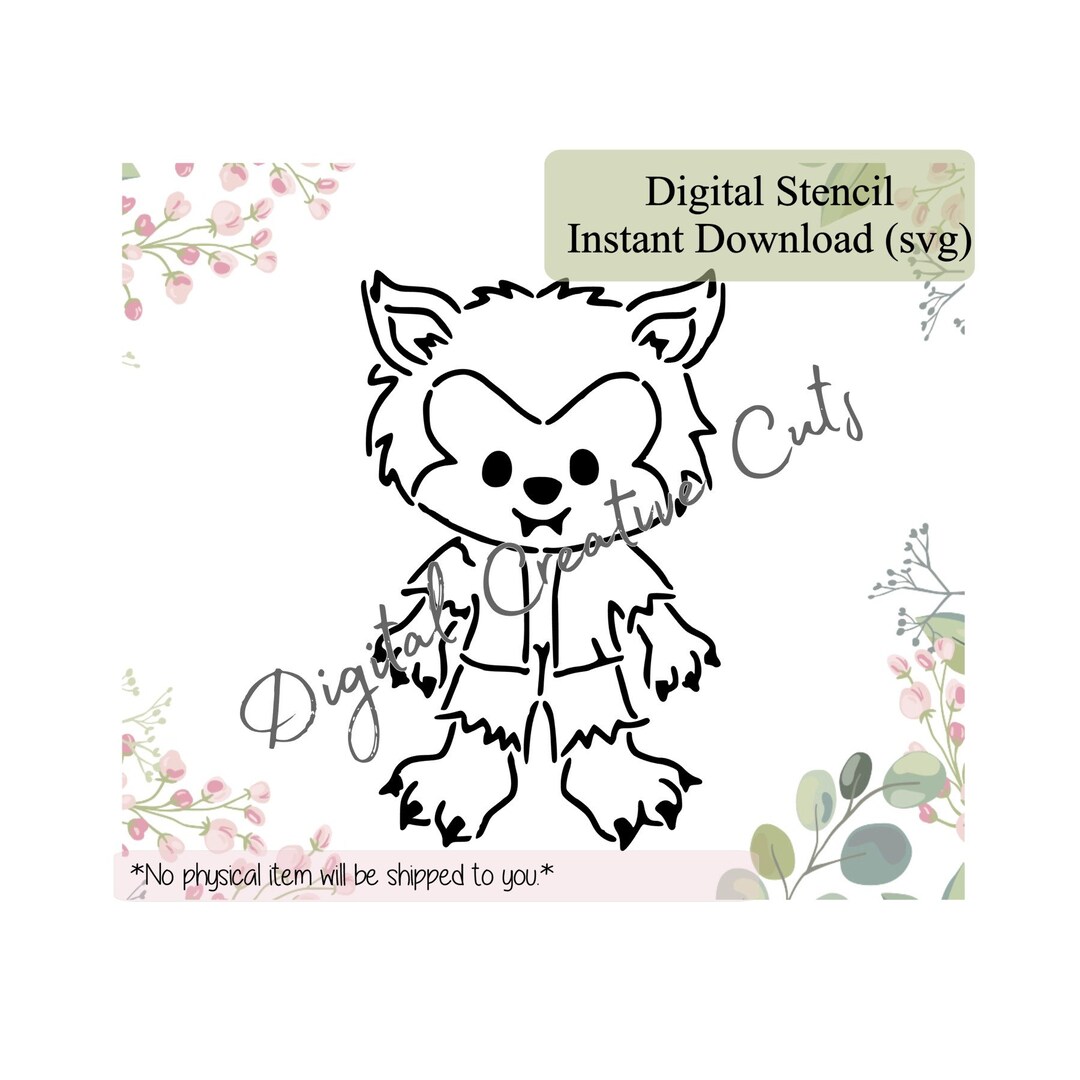 Halloween Werewolf Boy PYO Cookie Stencil Digital Download SVG Cutting ...