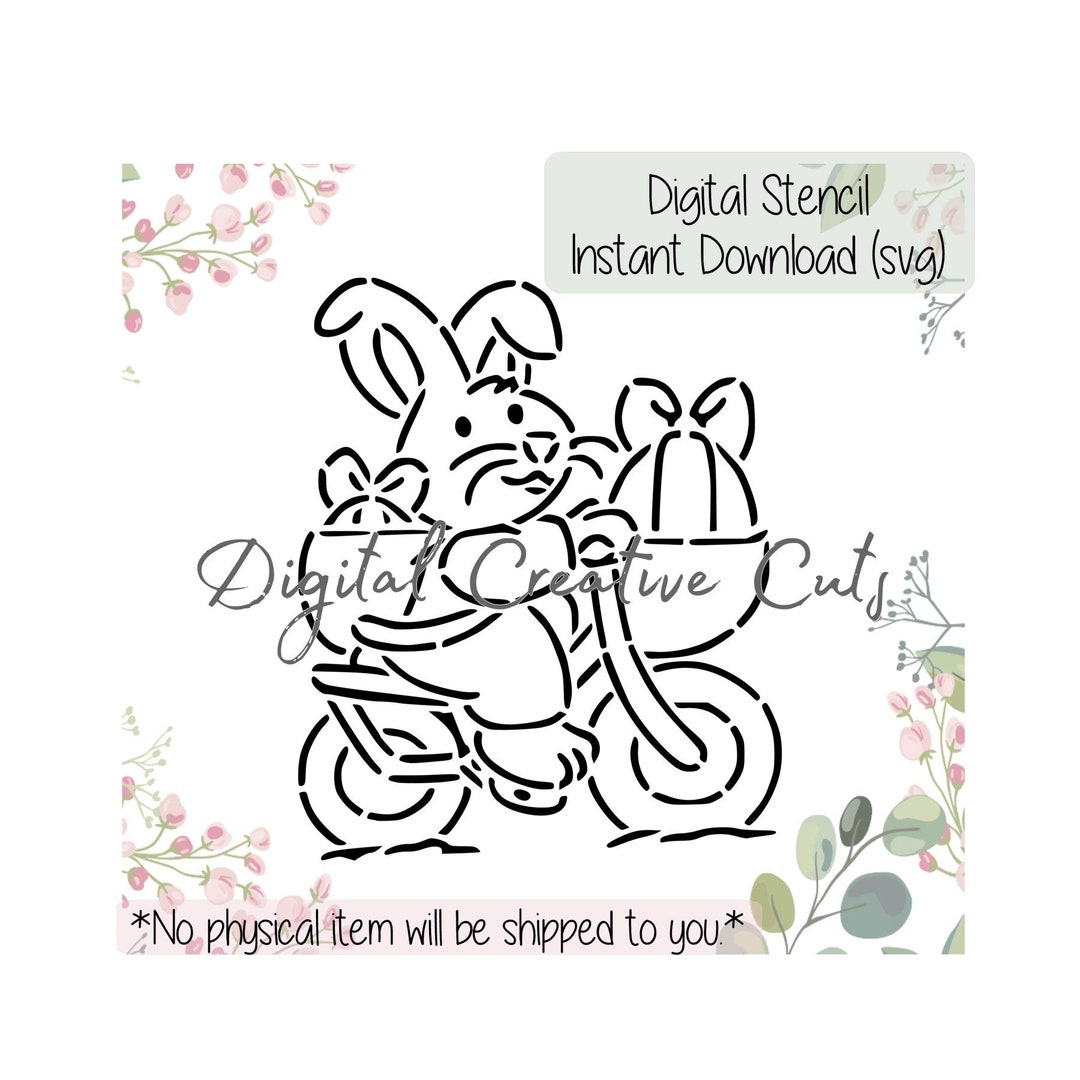 Easter Bunny PYO Cookie Stencil Digital Download SVG Format File ...