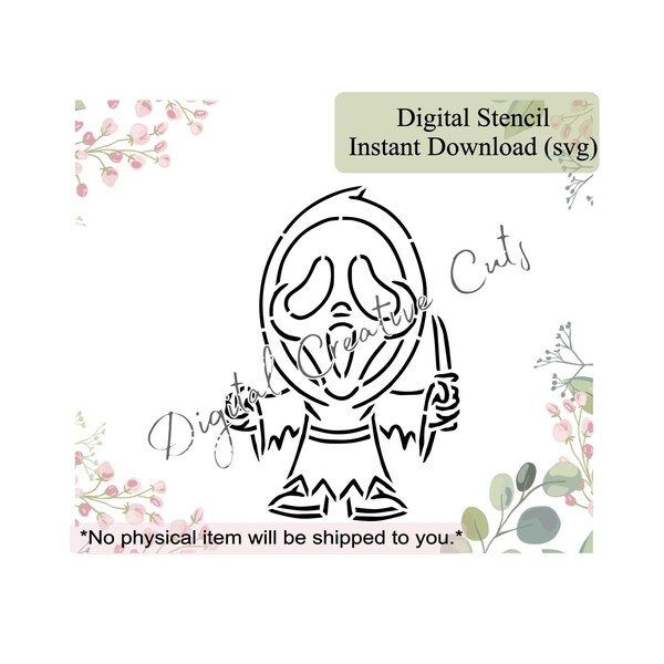 Ghostface Stencil - Etsy