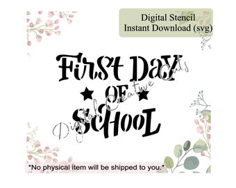First Day of School Cookie Stencil. - Etsy