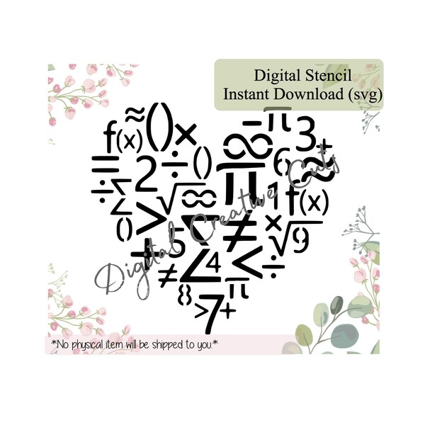 Mathematics Stencil - Etsy