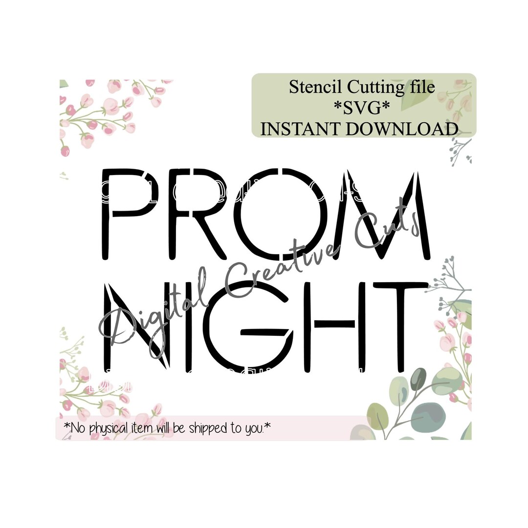 Prom Night Cookie Stencil Download SVG Cutting File Personal Use Only ...