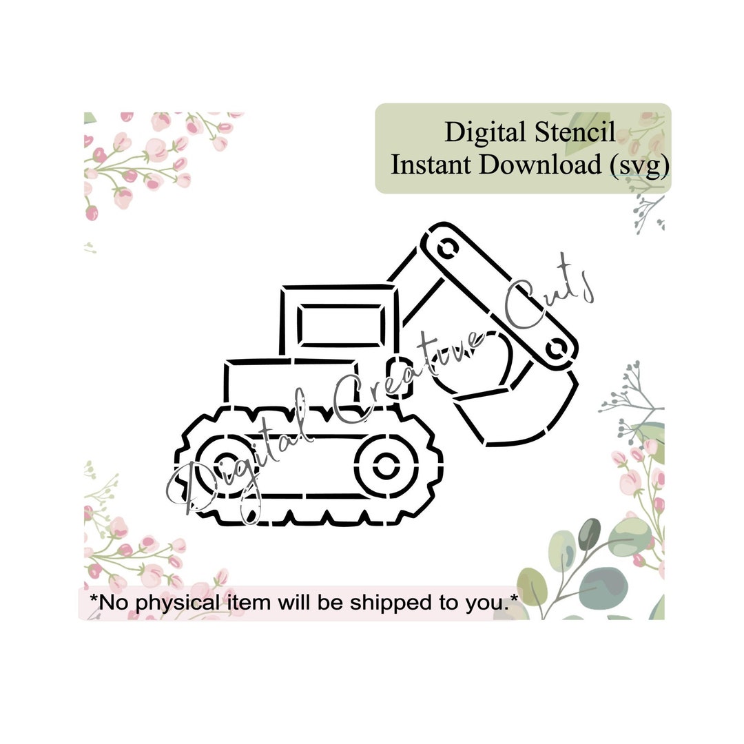 Valentine's Day Digger PYO Cookie Stencil Digital Download SVG Format ...