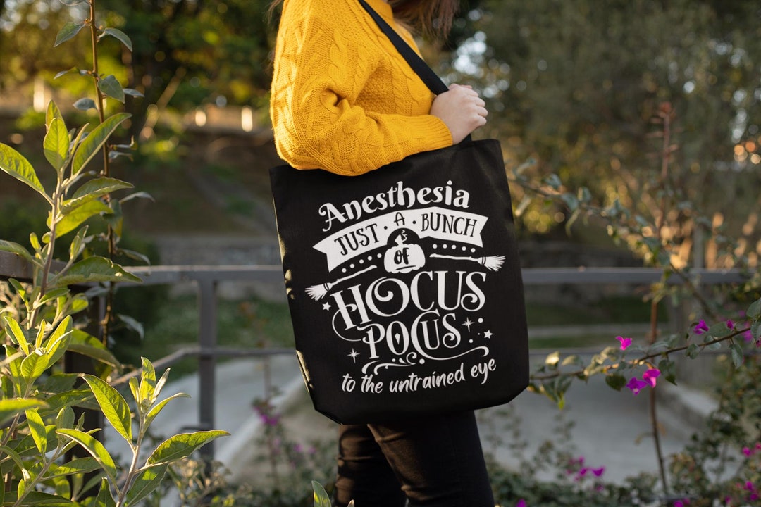Anesthesia Hocus Pocus Halloween Tote Bag, Trick or Treat Bag, CRNA ...