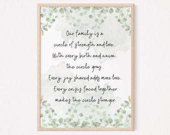 Our Family is a Circle of Strength - Etsy