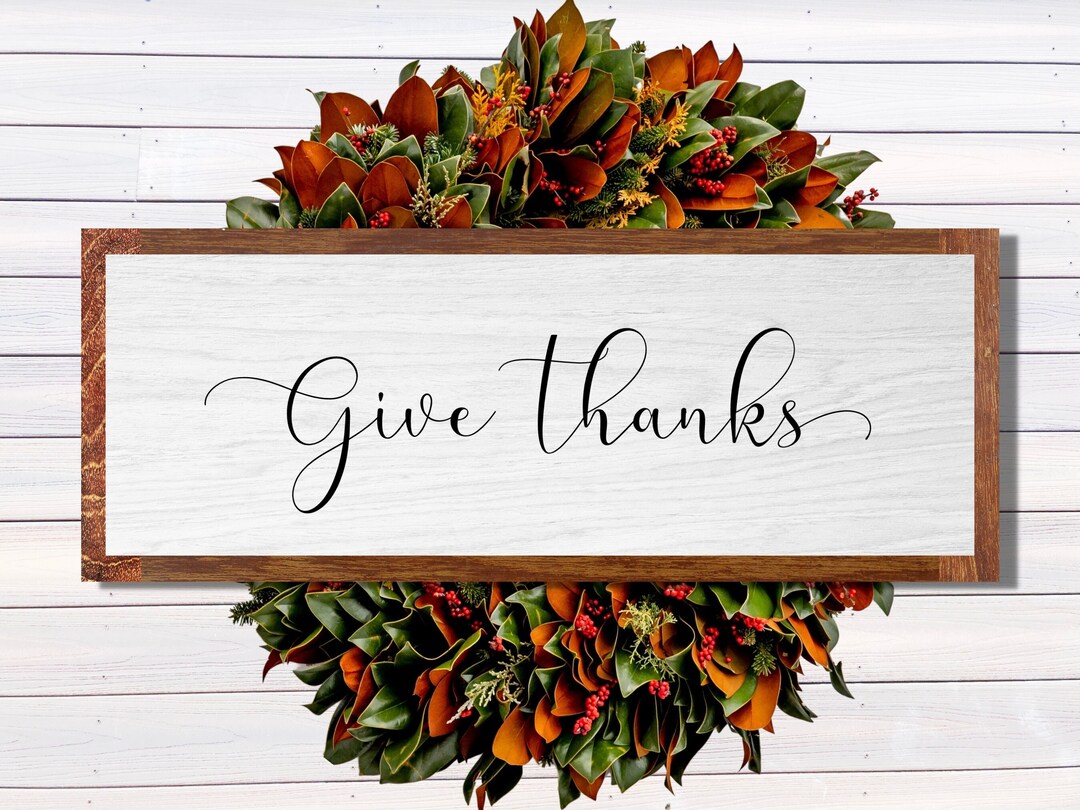 Give Thanks Printable Wall Art: Farmhouse Fall Decor (digital Download ...