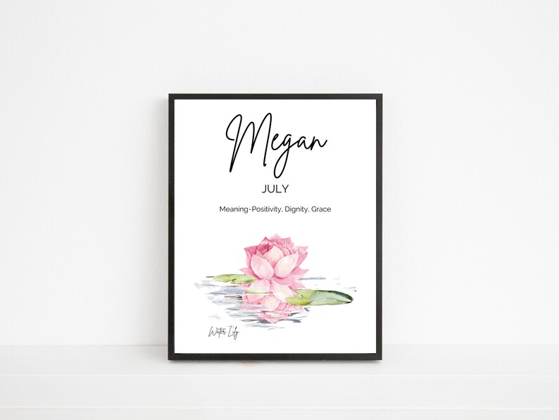 Personalized Birth Flower Print July Birth Flower Print - Etsy