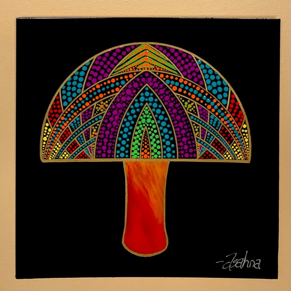 Painting 3/12 UV Reactive So Mush Love to the Ancient Ones *ORIGINAL ...