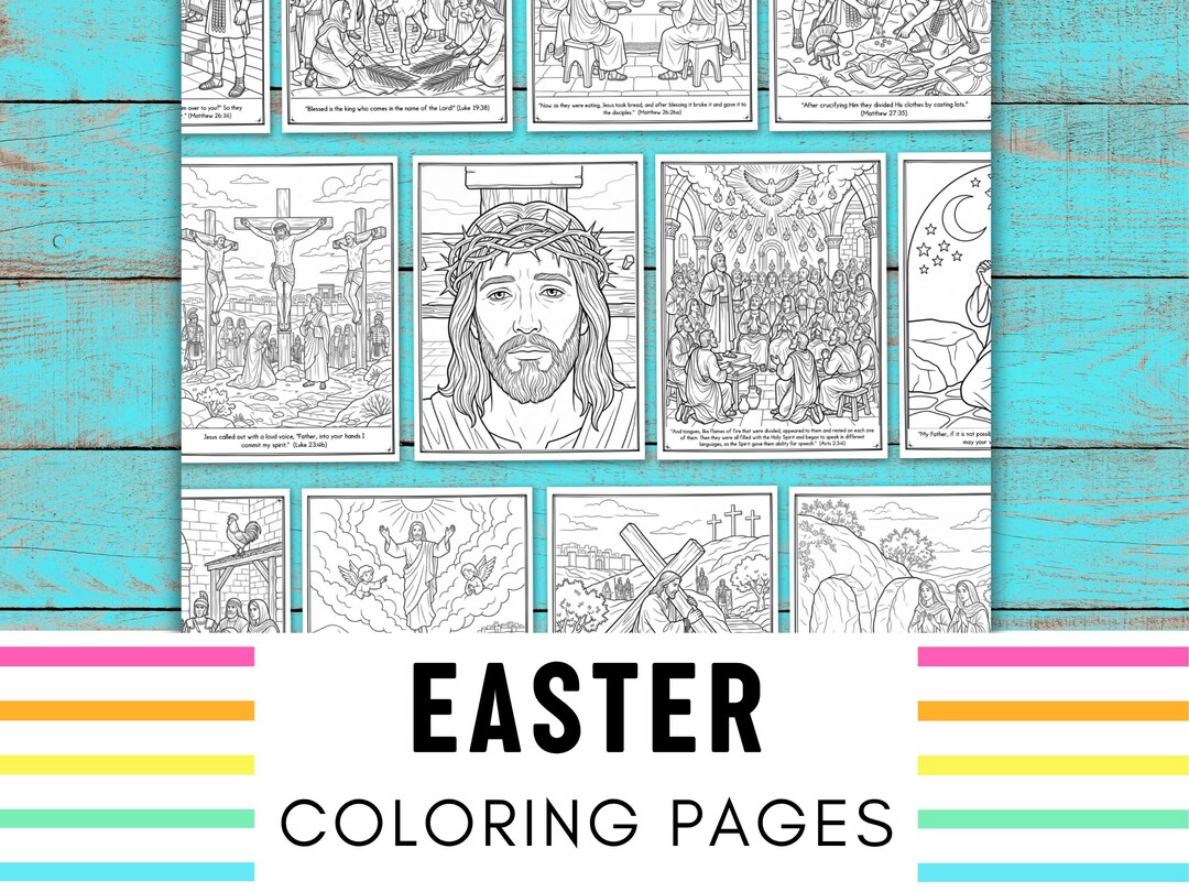 Christian Easter Coloring Pages | Bible Story Worksheets for Kids Teens ...