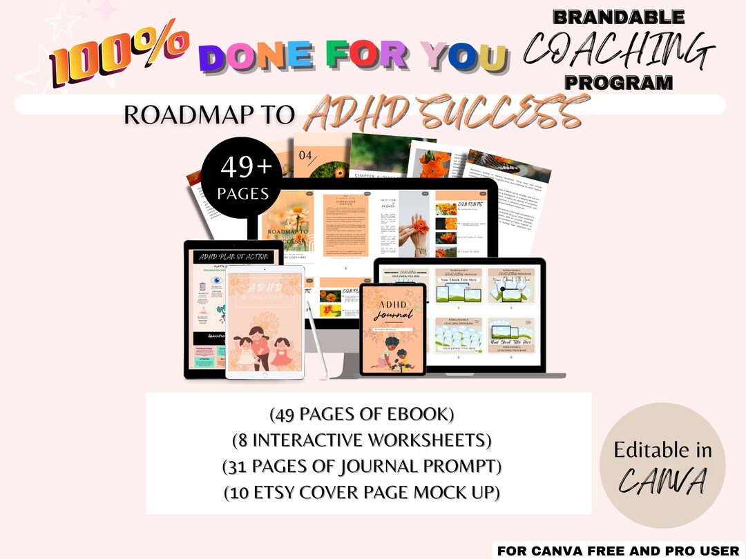 Done for You Roadmap to ADHD Success Brandable Coaching Program Plr ...