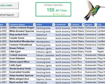 Bird Life List Poster - Etsy